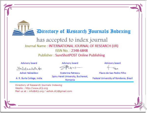 Certification – International Journal of Research (IJR)